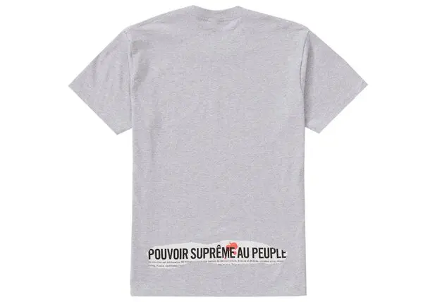 Supreme Headline Tee Shirt - Heather Grey