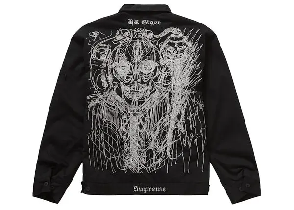 Supreme H.r. Giger Embroidered Work Jacket
