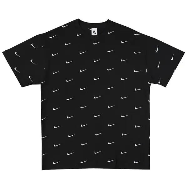 Nike All Over Swoosh Logo T-shirt - Black