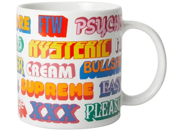 Supreme Hysteric Glamour Ceramic Coffee Mug - White