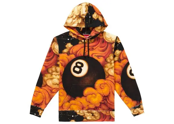 Supreme Martin Wong 8 Ball Hooded Sweatshirt