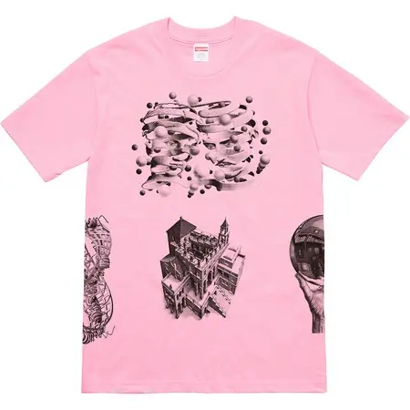 Supreme Mc Esher Collage Tee Shirt - Pink