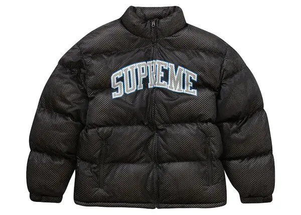 Supreme Mesh Jersey Puffer Jacket - Black