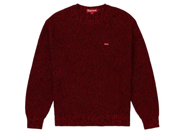 Supreme MéLange Rib Knit Sweater - Red | Editorialist