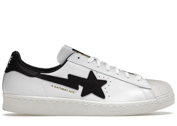 Adidas Superstar 80s Bape Sneakers - White/black