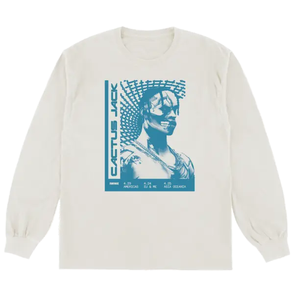 TRAVIS SCOTT T3500 Repeat Long Sleeve Tee Shirt