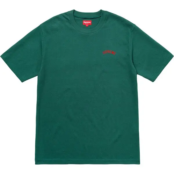 Supreme Mesh Arc Logo Tee Shirt - Dark Green