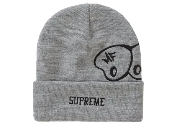 Supreme Mf Doom Beanie - Heather Grey