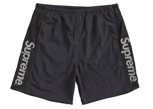 Supreme Mesh Panel Water Short - Black