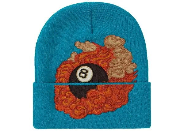 Supreme Martin Wong 8ball Beanie - Bright Blue