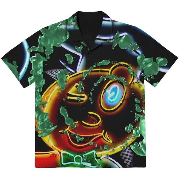 TRAVIS SCOTT Neon Sign Hawaiian Shirt - Multicolor