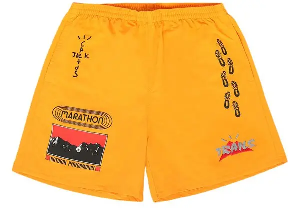 TRAVIS SCOTT Path Shorts - Gold