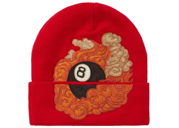 Supreme Martin Wong 8-ball Beanie - Red