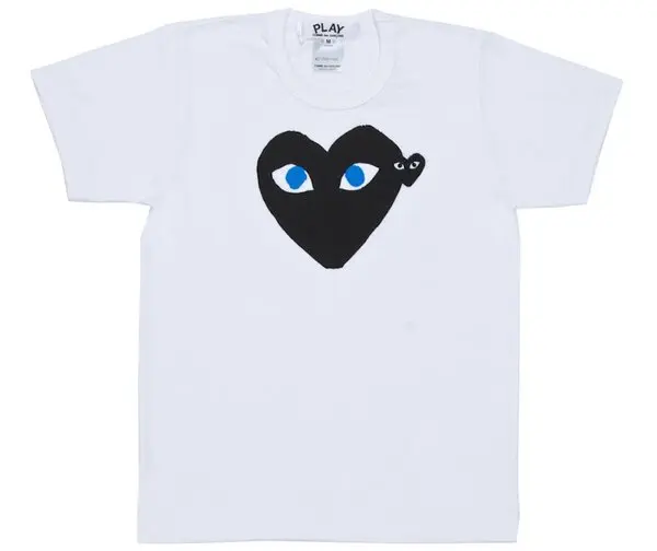 Play Comme Des Garcon Black Heart Blue Eyes T-shirt - White