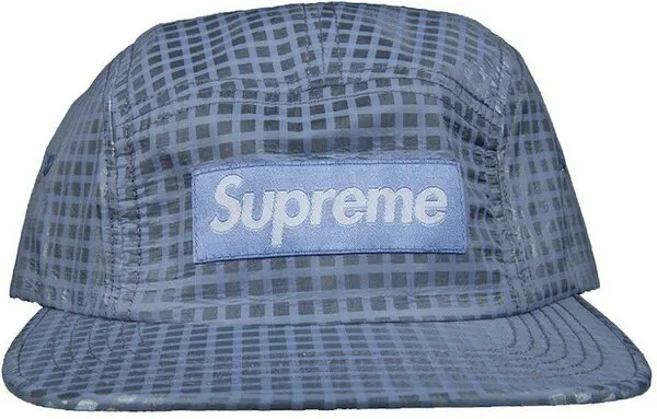 Supreme Metallic Check Camp Cap - Purple
