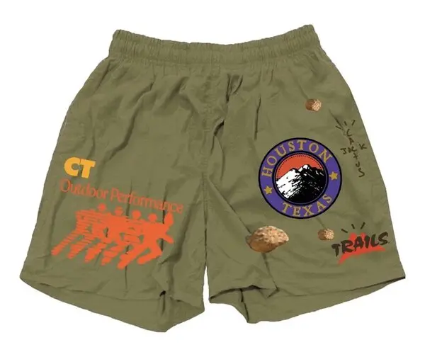 TRAVIS SCOTT Running Wild Shorts - Olive