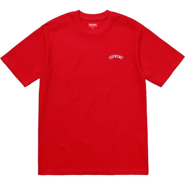Supreme Mesh Arc Logo Tee Shirt - Red