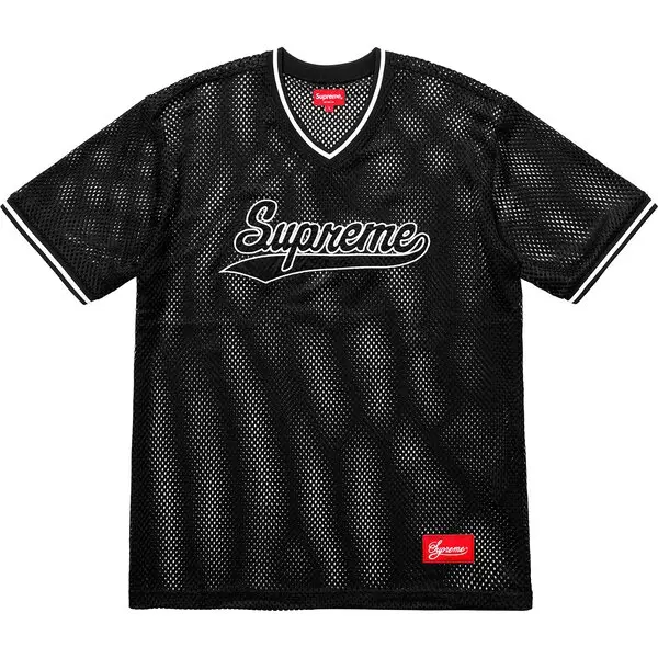 Supreme Mesh Baseball Top - Black