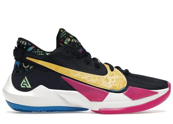 Nike Zoom Freak 2 Superstitious Sneakers - Midnight Navy Blue/speed Yellow/fire Pink