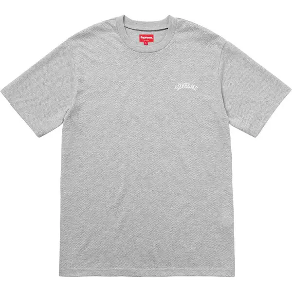 Supreme Mesh Arc Logo Tee Shirt - Heather Grey