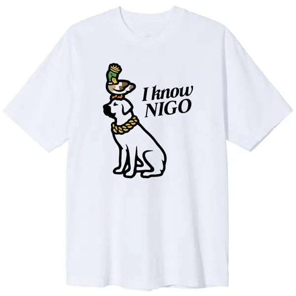 I KNOW NIGO Dog T-shirt - White