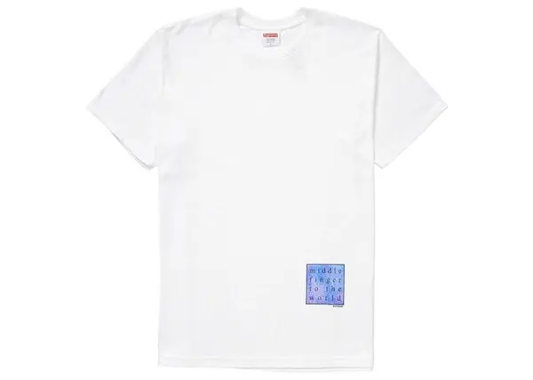 Supreme Middle Finger To The World Tee Shirt - White