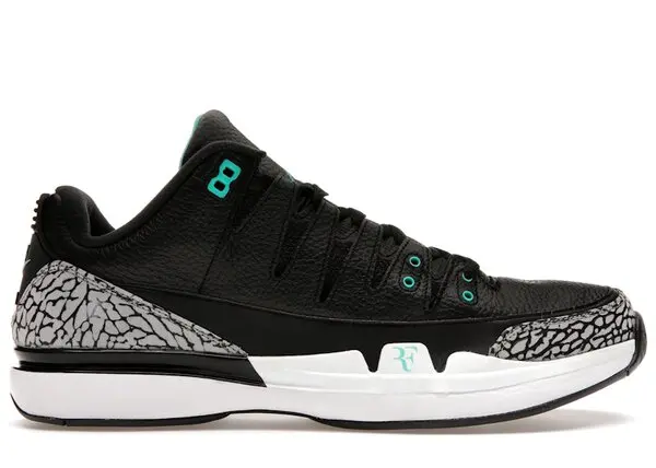 Nike Zoom Vapor Aj3 Atmos Jade Sneakers - Black/white/clear Jade
