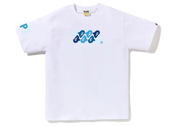 A BATHING APE Abc Camo Tee Shirt - White/blue