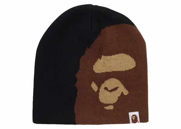 A BATHING APE Ape Head Knit Cap - Black
