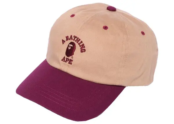 A BATHING APE College Panel Cap - Beige
