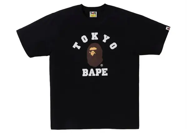 A BATHING APE City Tokyo College Tee Shirt - Black