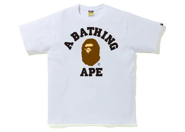 A BATHING APE College Tee Shirt - White