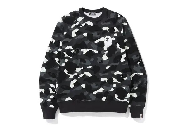 A BATHING APE City Camo Crewneck Sweatshirt - Black
