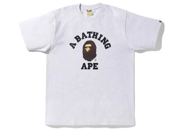 A BATHING APE College Tee Shirt - Grey