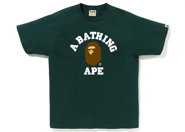A BATHING APE College Tee Shirt - Green