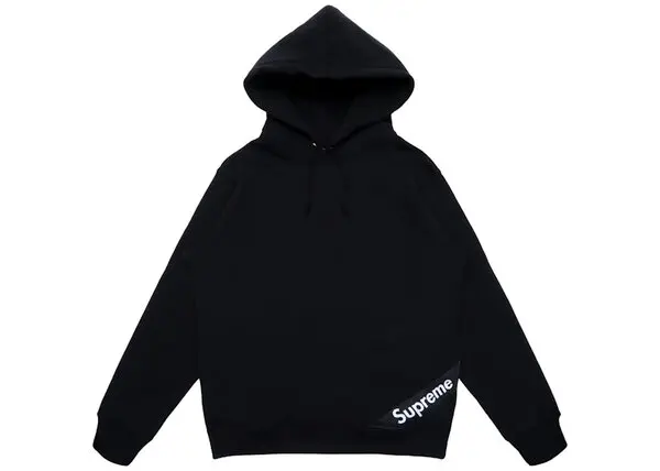 Supreme Corner Label Hooded Sweatshirt - Black