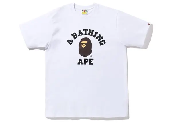 A BATHING APE College Tee Shirt - White