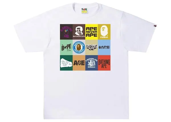 A BATHING APE Classic Logo #2 Tee Shirt - White