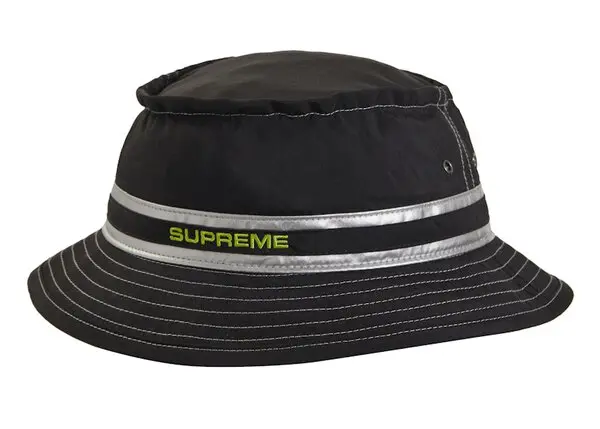 Supreme Contrast Stitch Crusher Hat - Black