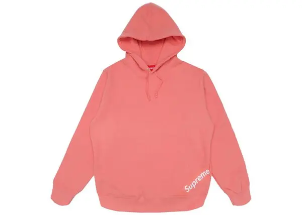 Supreme Corner Label Hooded Sweatshirt - Coral