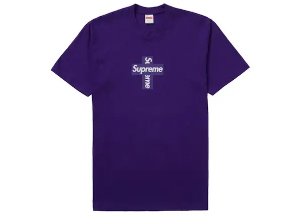 Supreme Cross Box Logo Tee Shirt - Purple