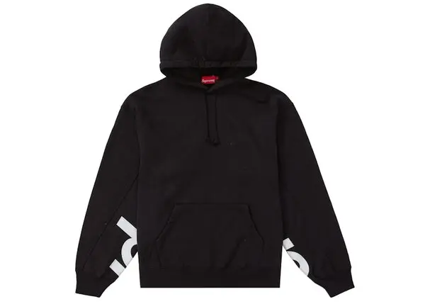 Supreme Cropped Panels Hooded Sweatshirt - Black