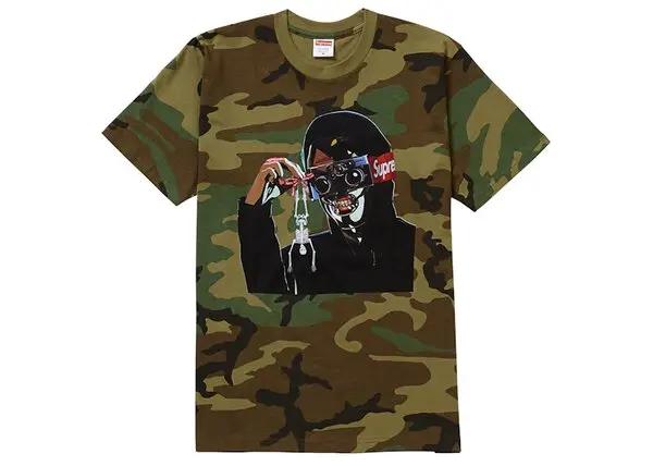 Supreme Creeper Tee Shirt - Woodland Camo