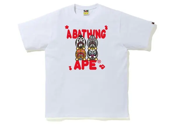 A BATHING APE Classic Milo Shark #2 Tee Shirt - White