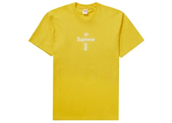 Supreme Cross Box Logo Tee Shirt - Yellow