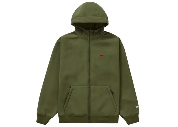 Supreme Windstopper Zip Up Hooded Sweatshirt - Dark Olive