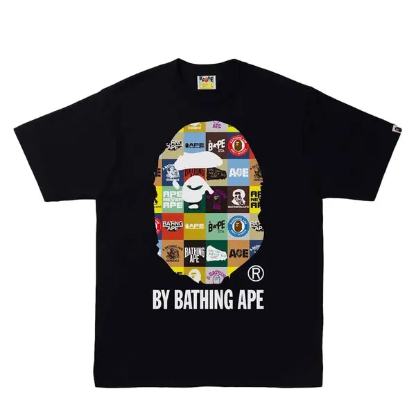 A BATHING APE Classic Logo Ape Head Tee Shirt - Black