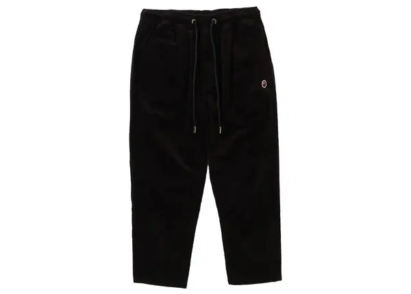 A BATHING APE Ape Head Corduroy Chef Pants - Black