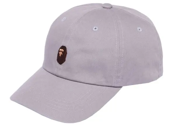 A BATHING APE Ape Head Panel Cap - Gray