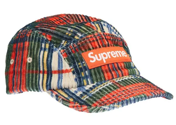 Supreme Corduroy Camp Cap - Plaid